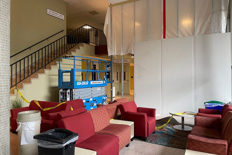 Work continues on $5 million Clark Hall renovation project // College ...